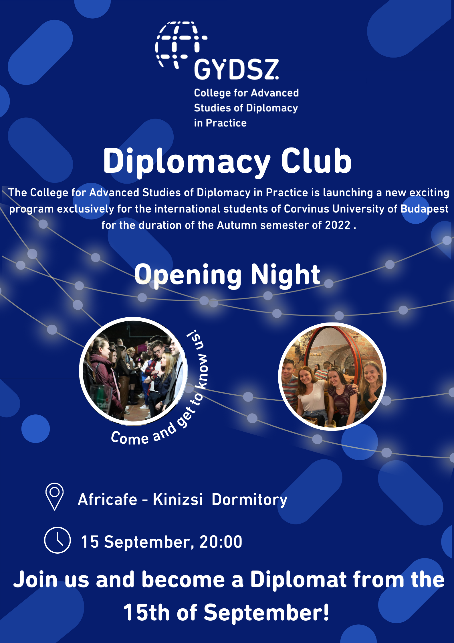 Diplomacy Club – Opening Night - Corvinus University of Budapest