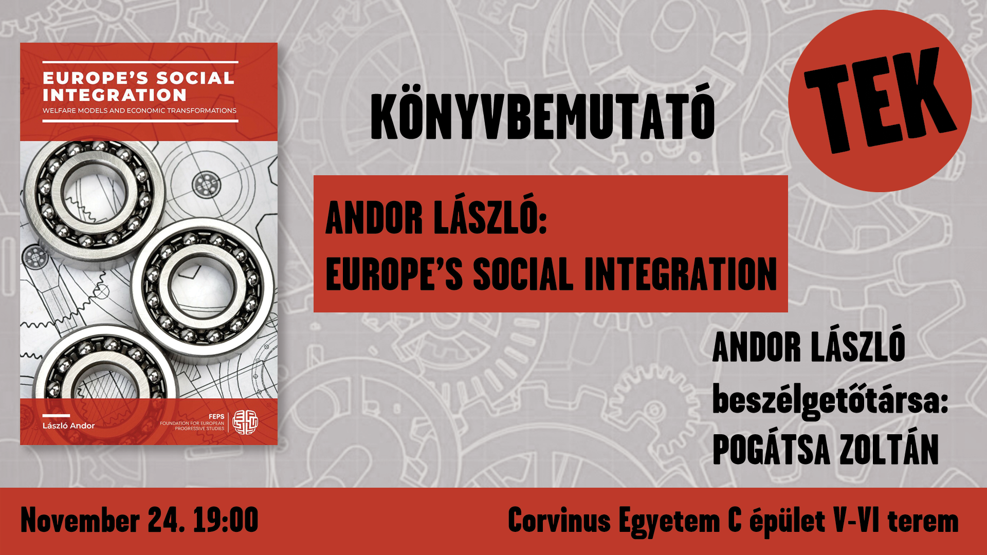 Andor László: Europe’s Social Integration könyvbemutató - Budapesti Corvinus Egyetem