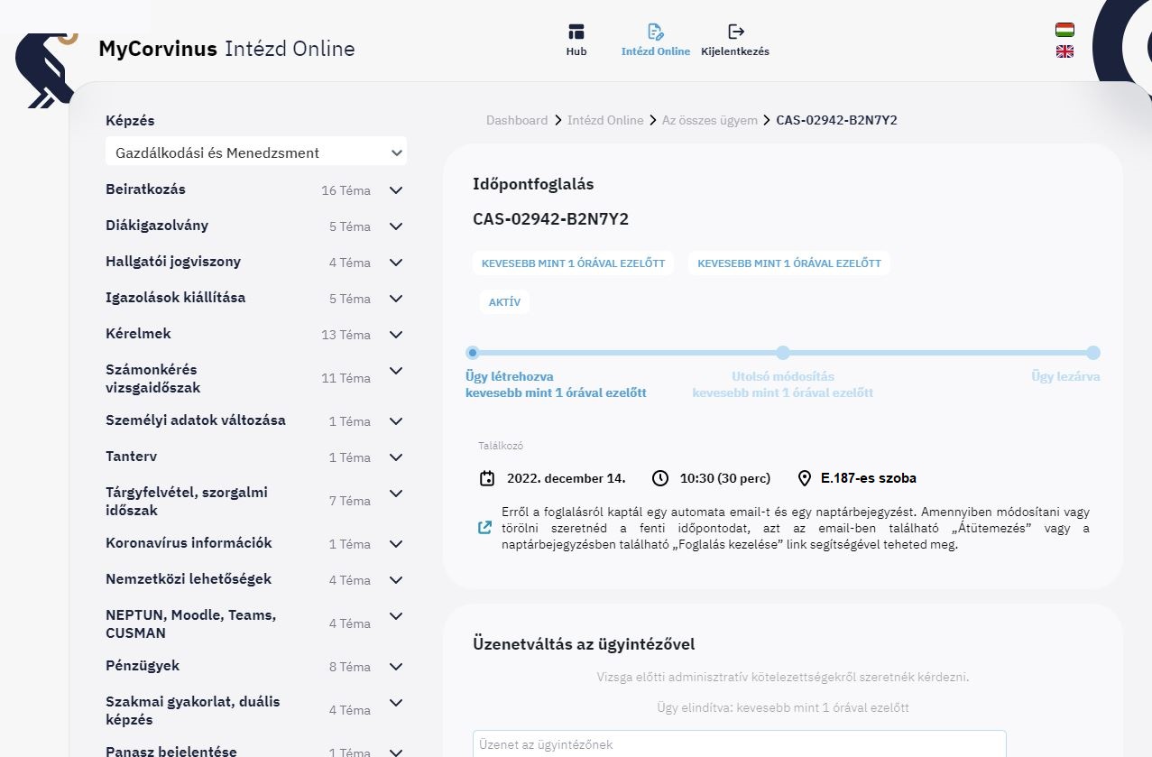 Foglalj időpontot tanulmányi ügyintézéshez! - Budapesti Corvinus Egyetem