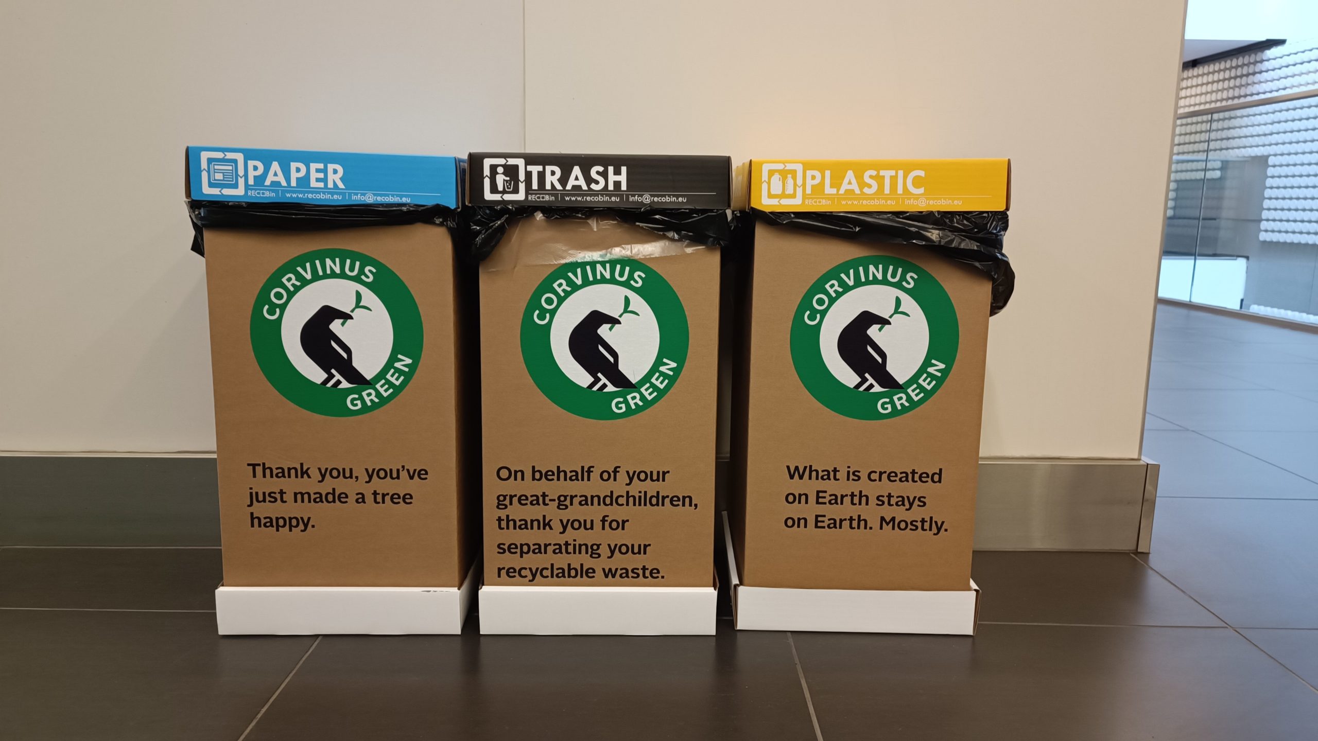 Corvinus Green: over 320 new selective waste bins in buildings ...