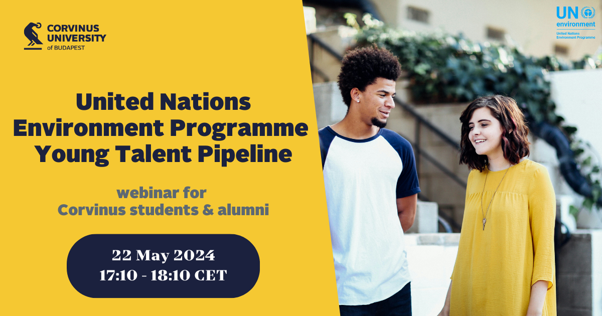 United Nations Environment Programme (UNEP) Young Talent Pipeline – webinárium - Budapesti ...